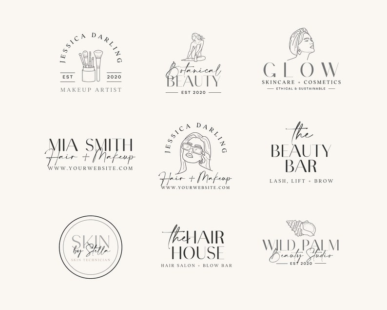 9 X BEAUTY Editable Logo Designs, Makeup Custom Logo Design, DIY Logo ...