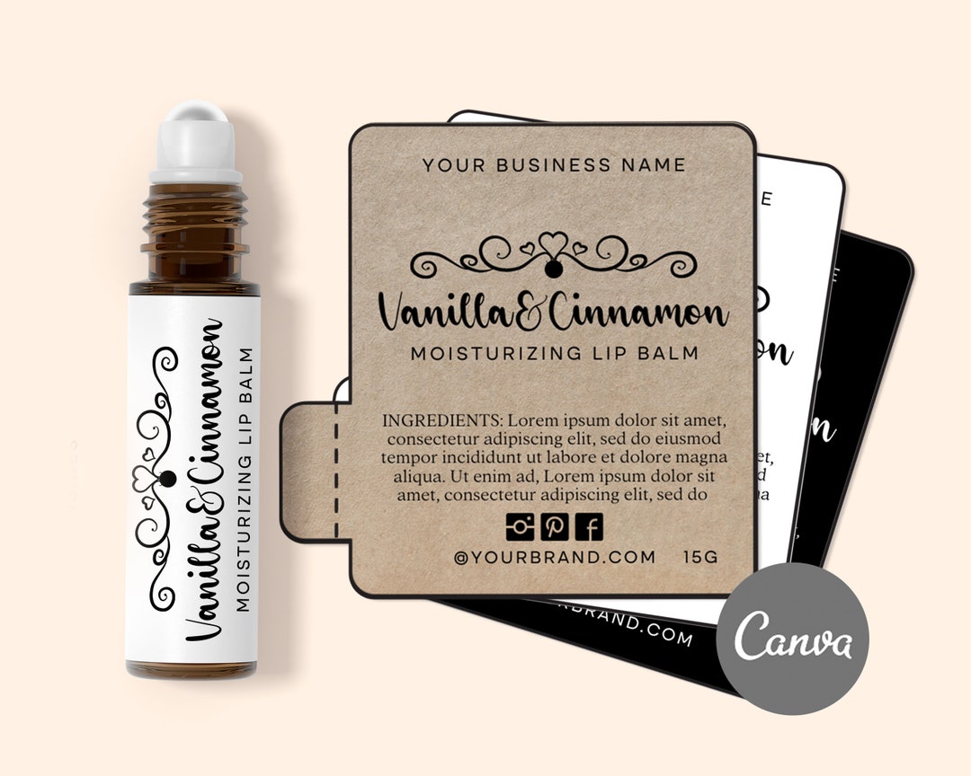 ORGANIC Editable Lip Balm Template, Diy Chapstick Label, Printable Lip ...