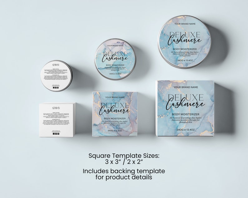 Editable Body Product Labels MARBLE DIY Cosmetic Labels | Etsy