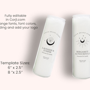 7 Day Prayer Editable Candle Label, APOTHECARY Candle Label Design ...