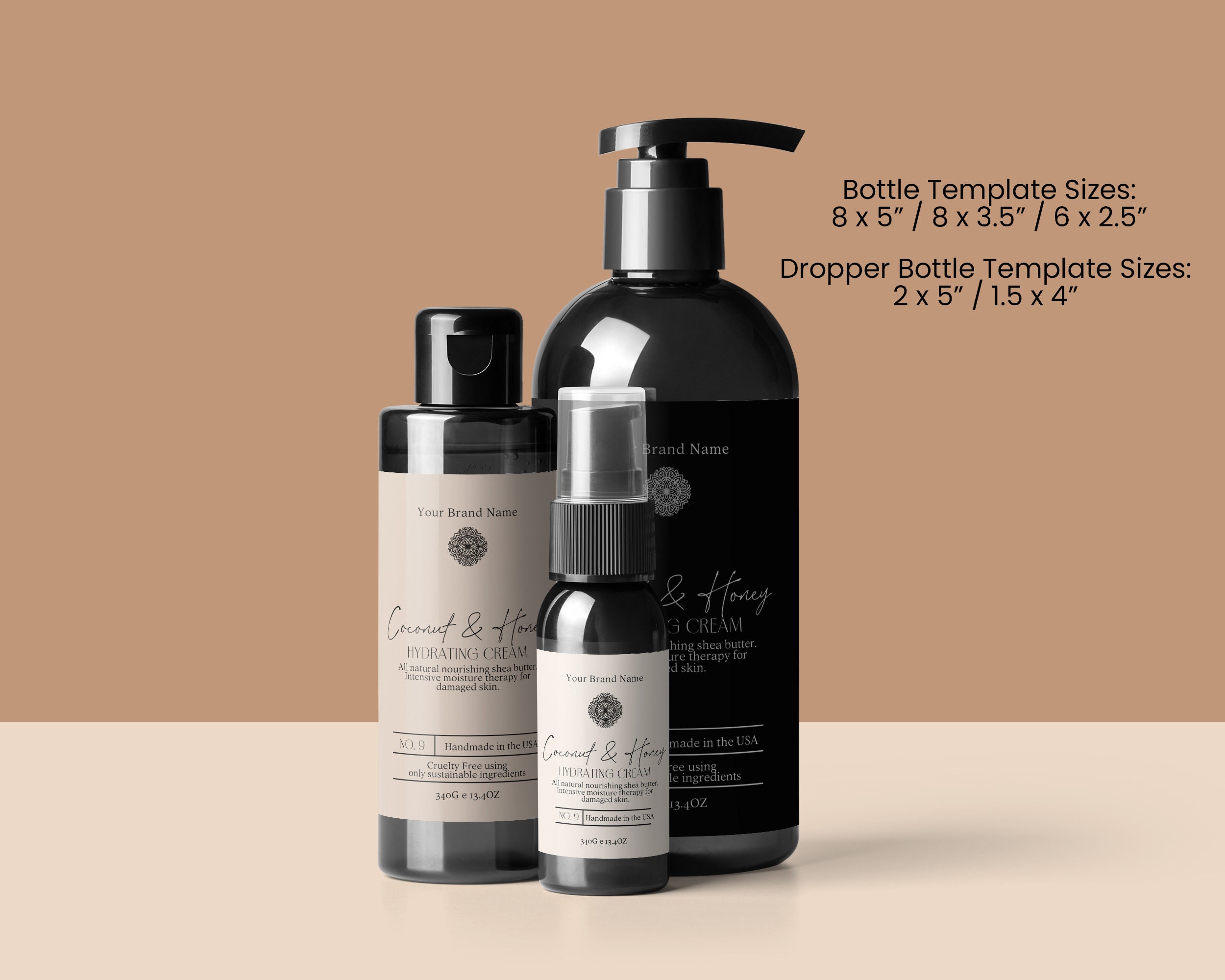 NATURAL Skincare Product Labels Editable Cosmetic Labels - Etsy