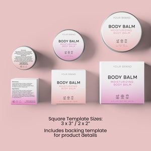 GRADIENT Editable Cosmetic Labels, Editable Body Product Labels, DIY ...
