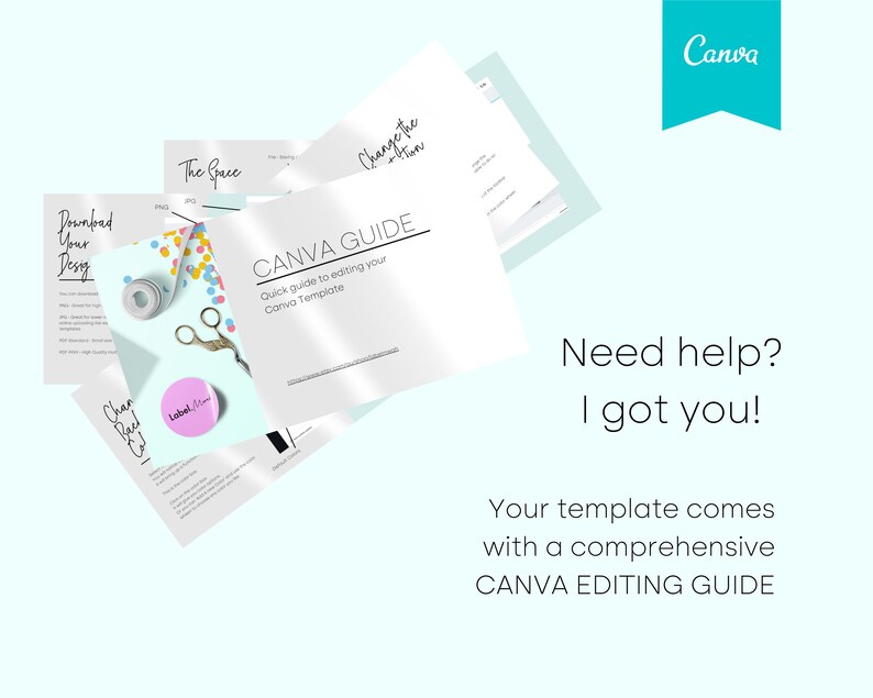 Editable Cosmetic Jar Label MARBLE Template, Diy GLITTER Cosmetics ...