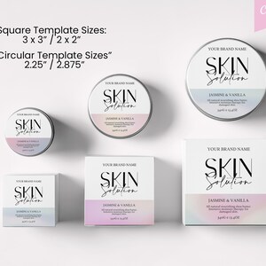 Modern GRADIENT Cosmetic Labels, Editable Body Product Labels, DIY ...
