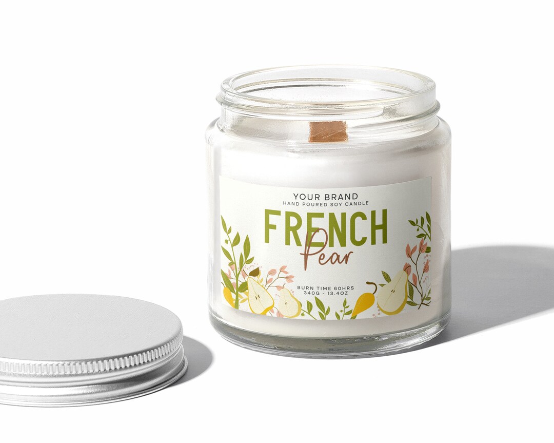 FRUIT Editable Candle Label, HARVEST Candle Label Design, Candle ...