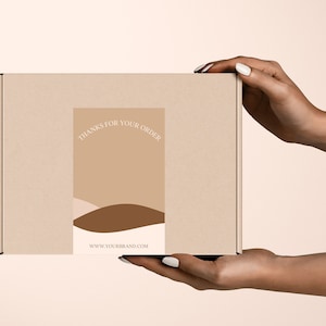 BOHO Branded Packaging Templates, Editable Template Bundle, Customer ...