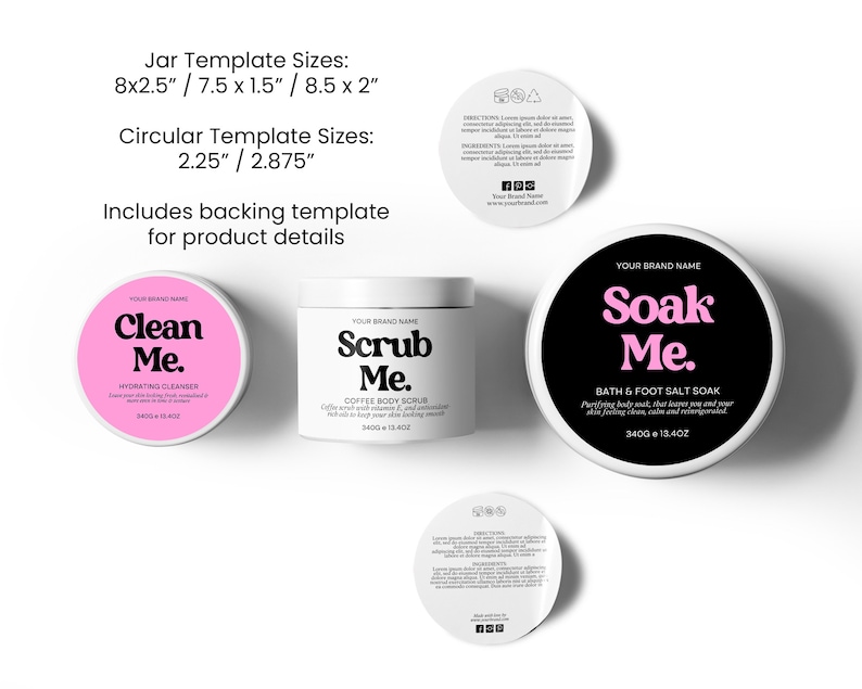 Editable Body Product Labels CANVA DIY Cosmetic Labels | Etsy