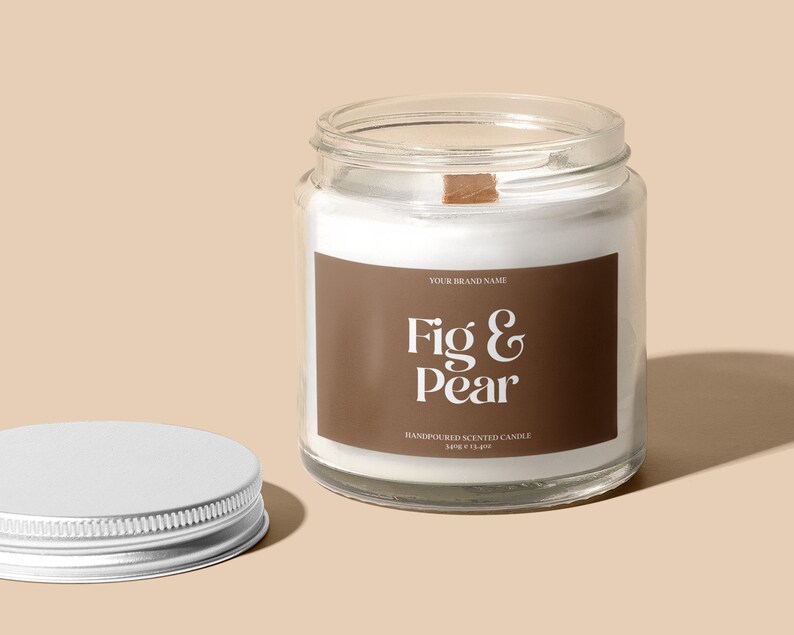 BOHO Editable Candle Label RETRO Candle Label Design - Etsy