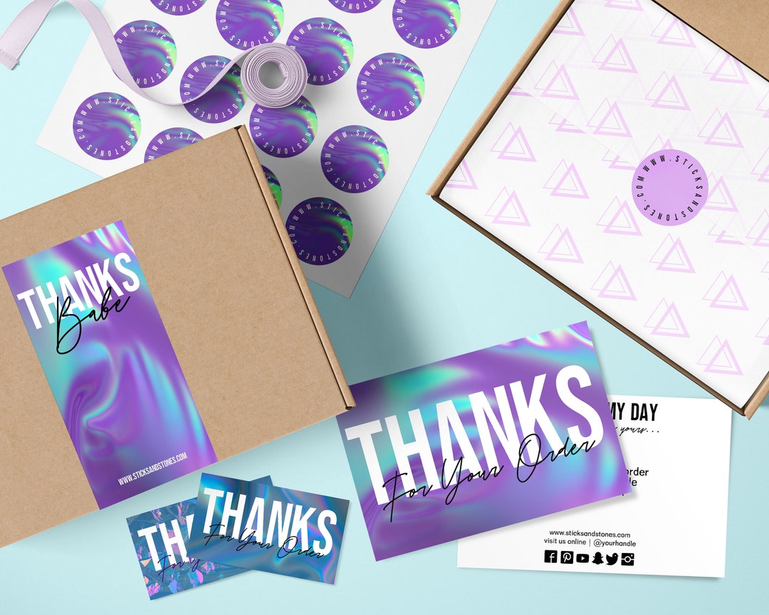 HOLOGRAM Branded Packaging Templates, Editable Branded Packaging ...