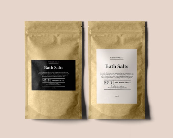 Bath Salt Label Designs