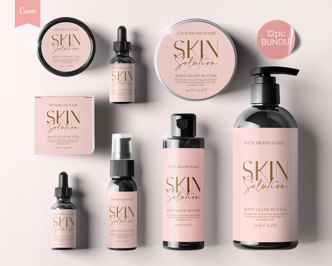 Editable Body Product Labels CANVA, DIY Cosmetic Labels, Editable ...