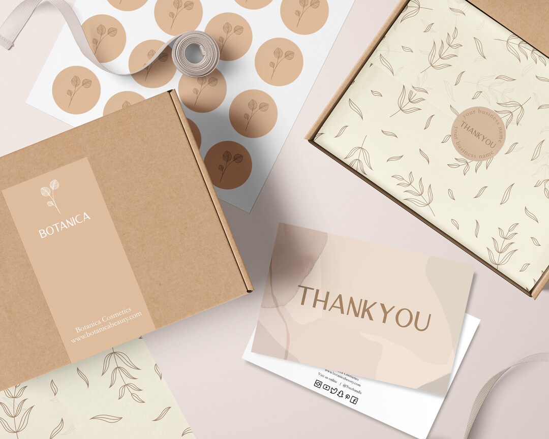 Branded Packaging Templates, Editable Branded Packaging Template Bundle ...