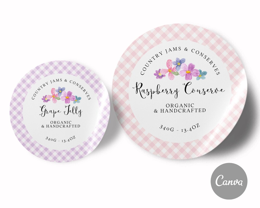 FLORAL Editable Round Sticker, Candle Label Design, Candle Sticker ...
