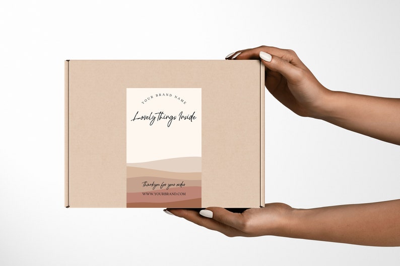 BOHO Branded Packaging Templates Editable Template Bundle - Etsy