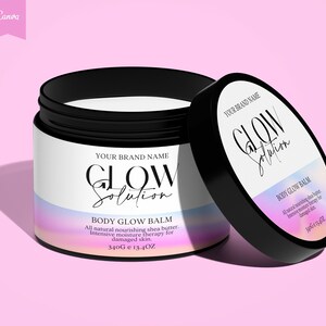 Modern GRADIENT Cosmetic Labels, Editable Body Product Labels, DIY ...