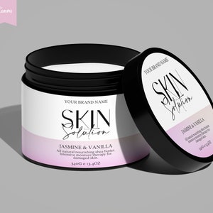 Modern GRADIENT Cosmetic Labels, Editable Body Product Labels, DIY ...