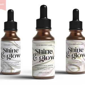 LIQUID Metal Editable Body Product Labels CANVA, DIY Cosmetic Labels ...