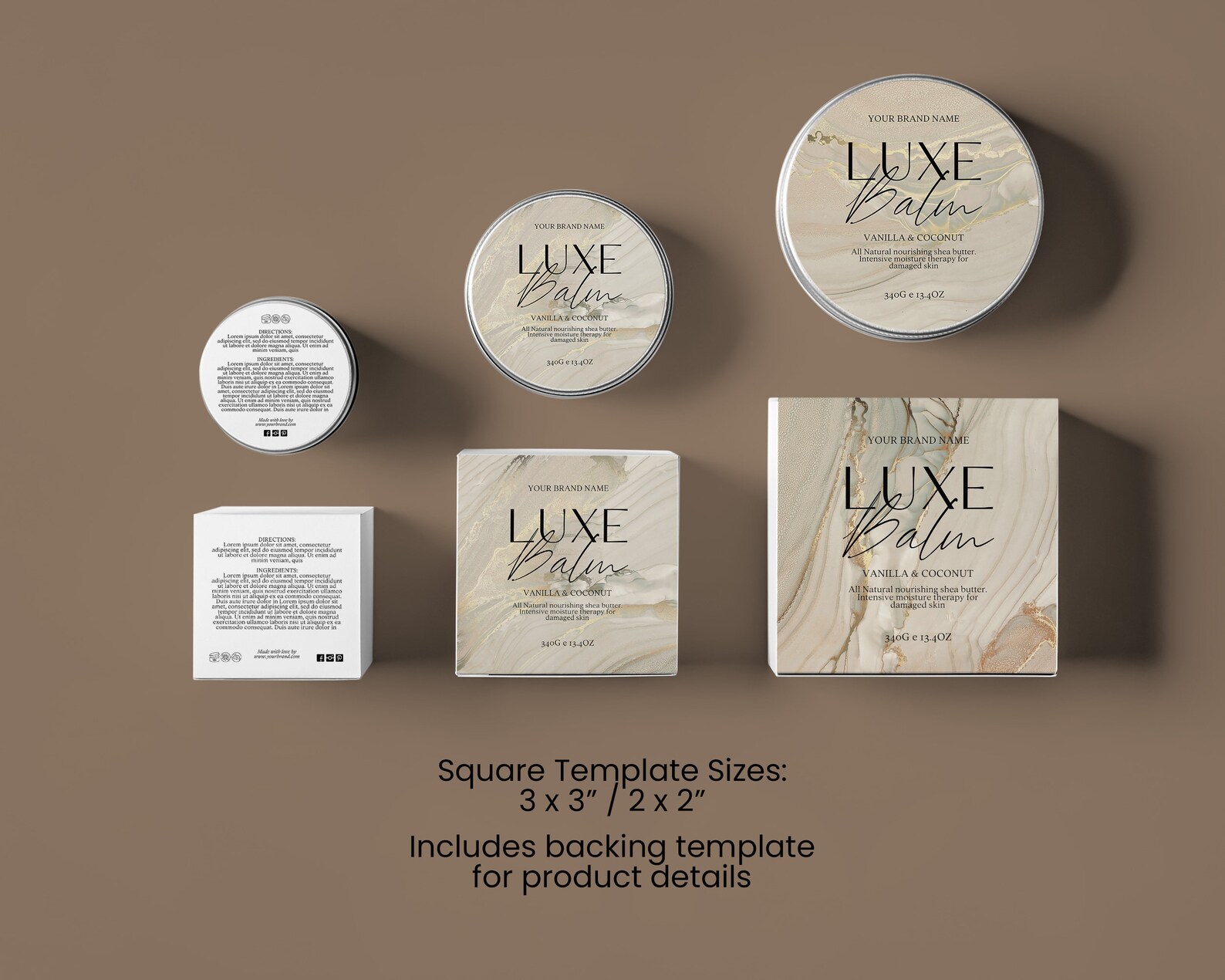 Editable GOLD Glitter Skin Care Product Labels Marble DIY - Etsy