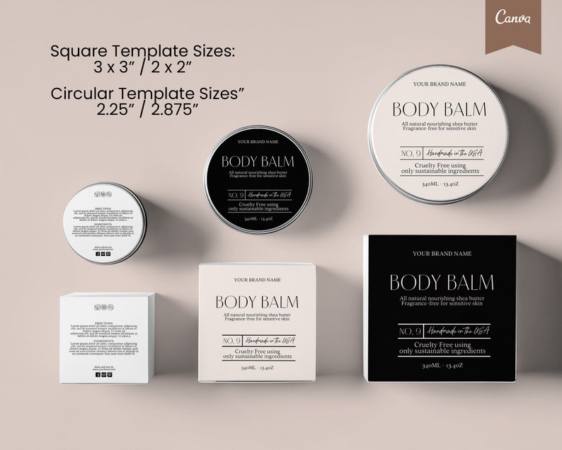 Editable Cosmetic Label Templates DIY Cosmetic Labels - Etsy