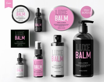 Editable Body Product Labels CANVA, DIY Cosmetic Labels, Editable ...