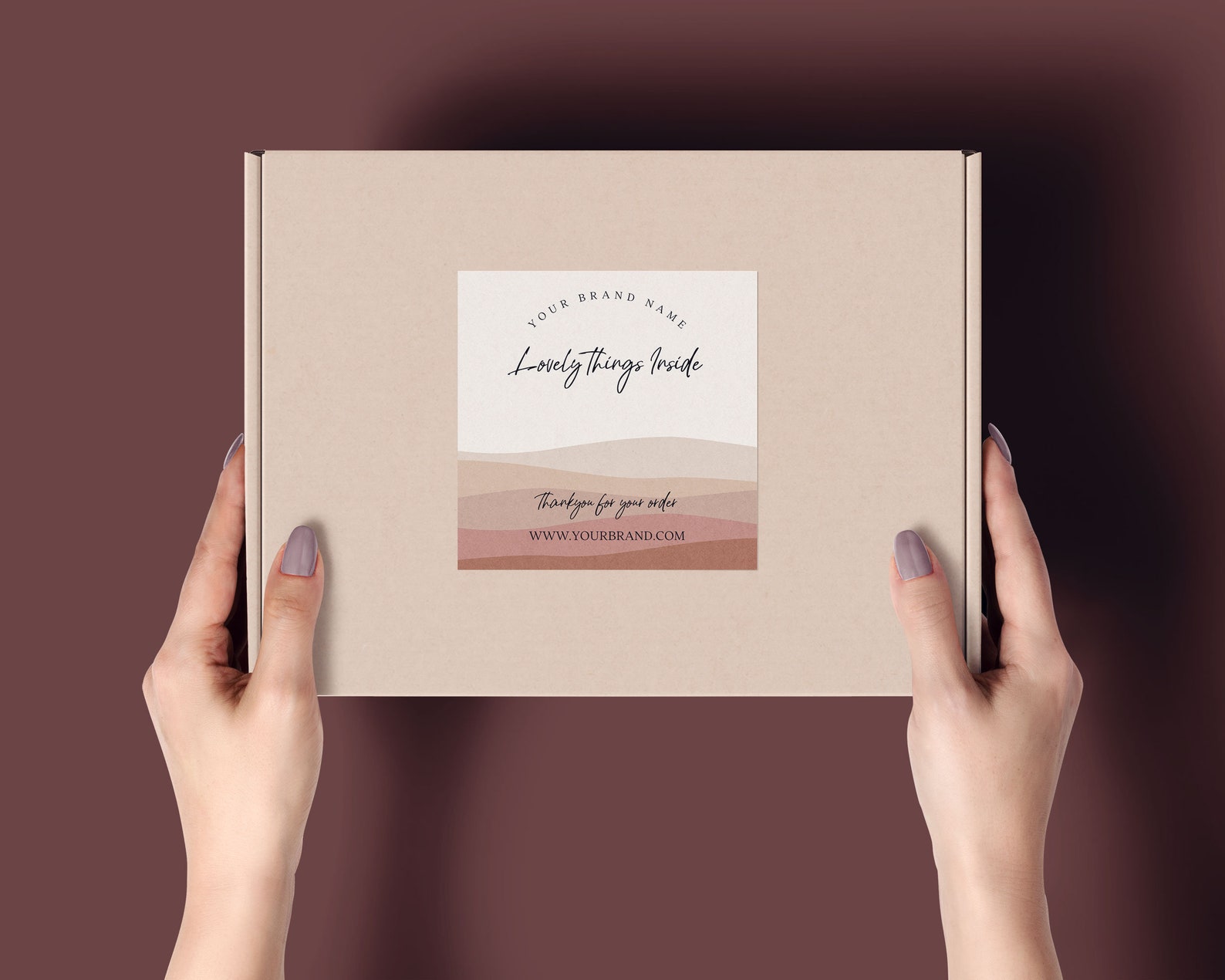 BOHO Branded Packaging Templates Editable Template Bundle - Etsy
