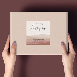 BOHO Branded Packaging Templates, Editable Template Bundle, Customer ...
