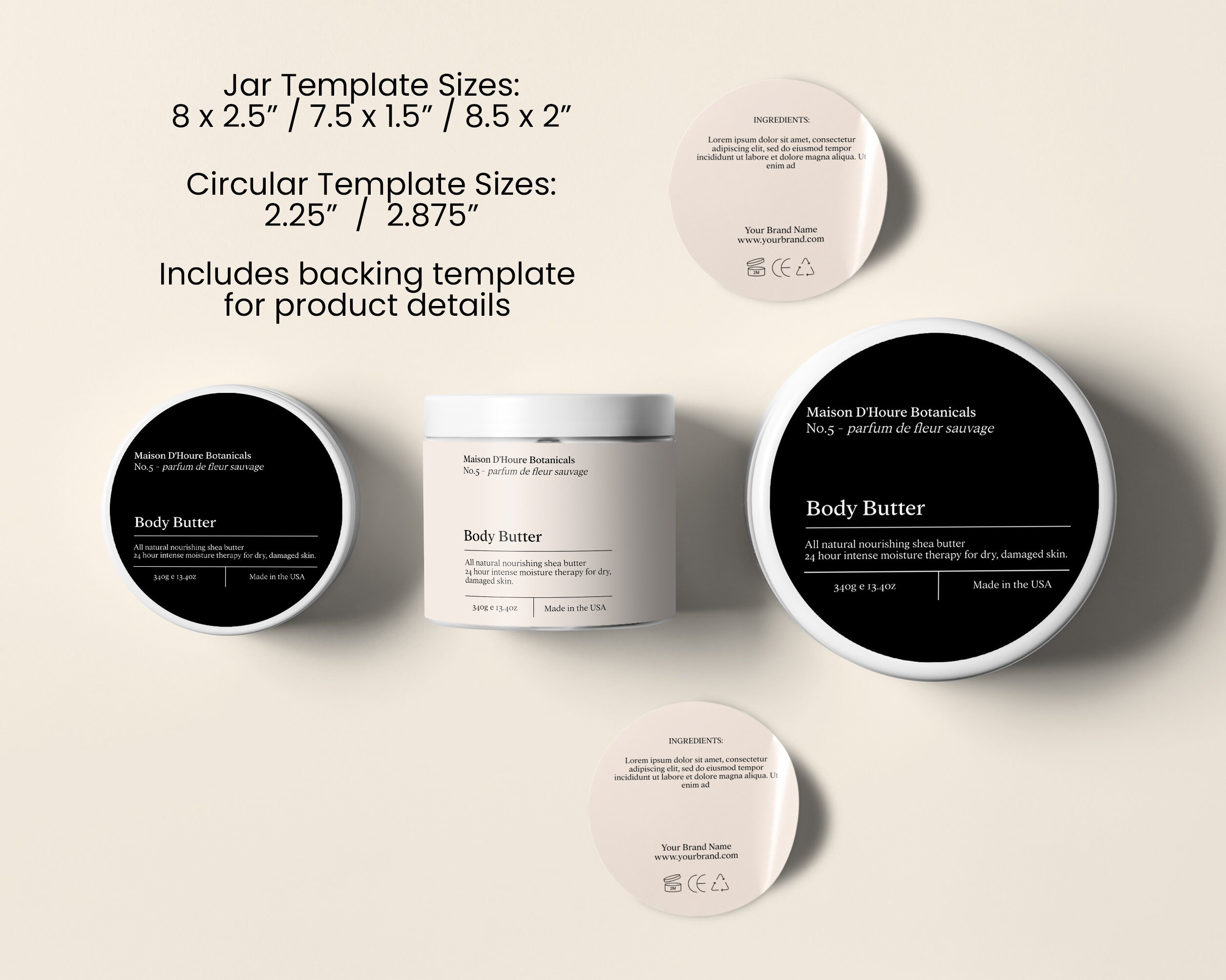 Minimal Editable Body Product Labels CANVA, DIY Cosmetic Labels ...