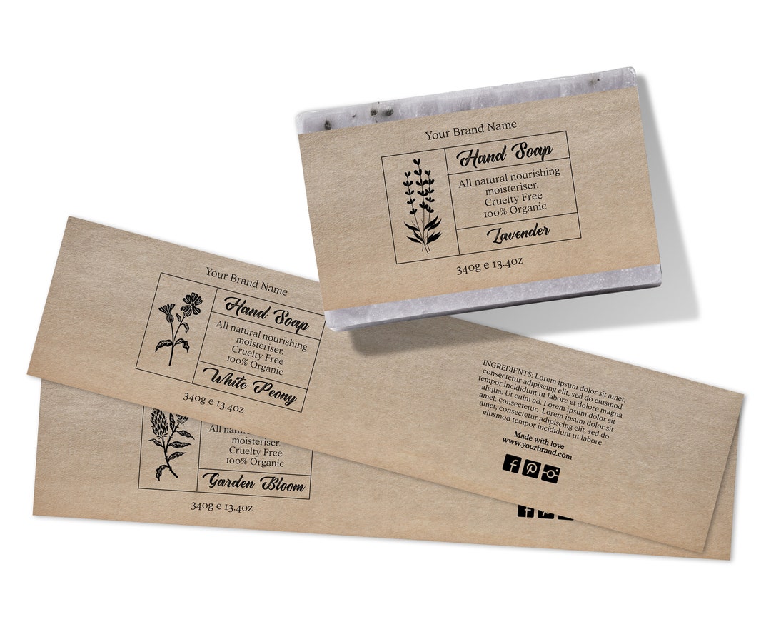 VINTAGE Editable SOAP Label, APOTHECARY Soap Label Design, Bath Soap ...