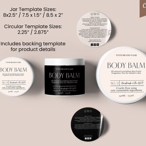 Editable Cosmetic Label Templates, DIY Cosmetic Labels, Editable Body ...