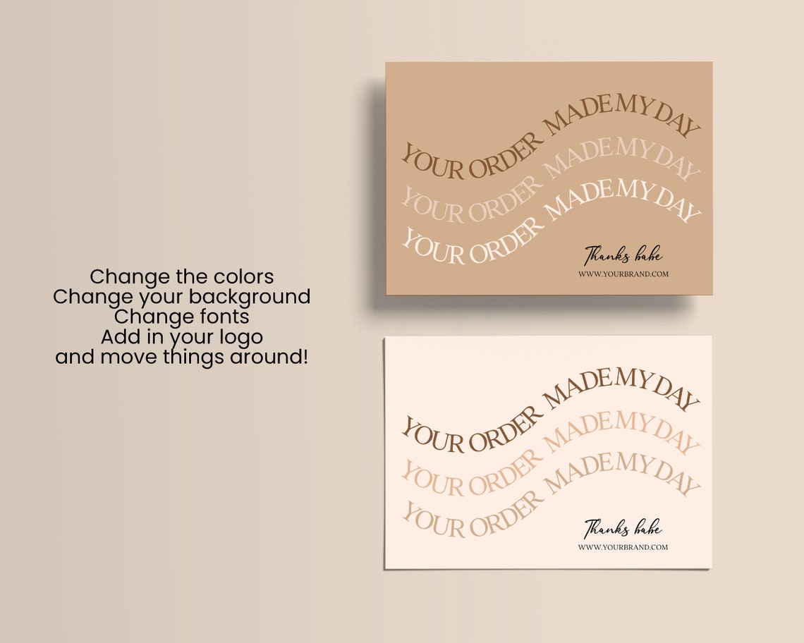 BOHO Branded Packaging Templates Editable Template Bundle | Etsy