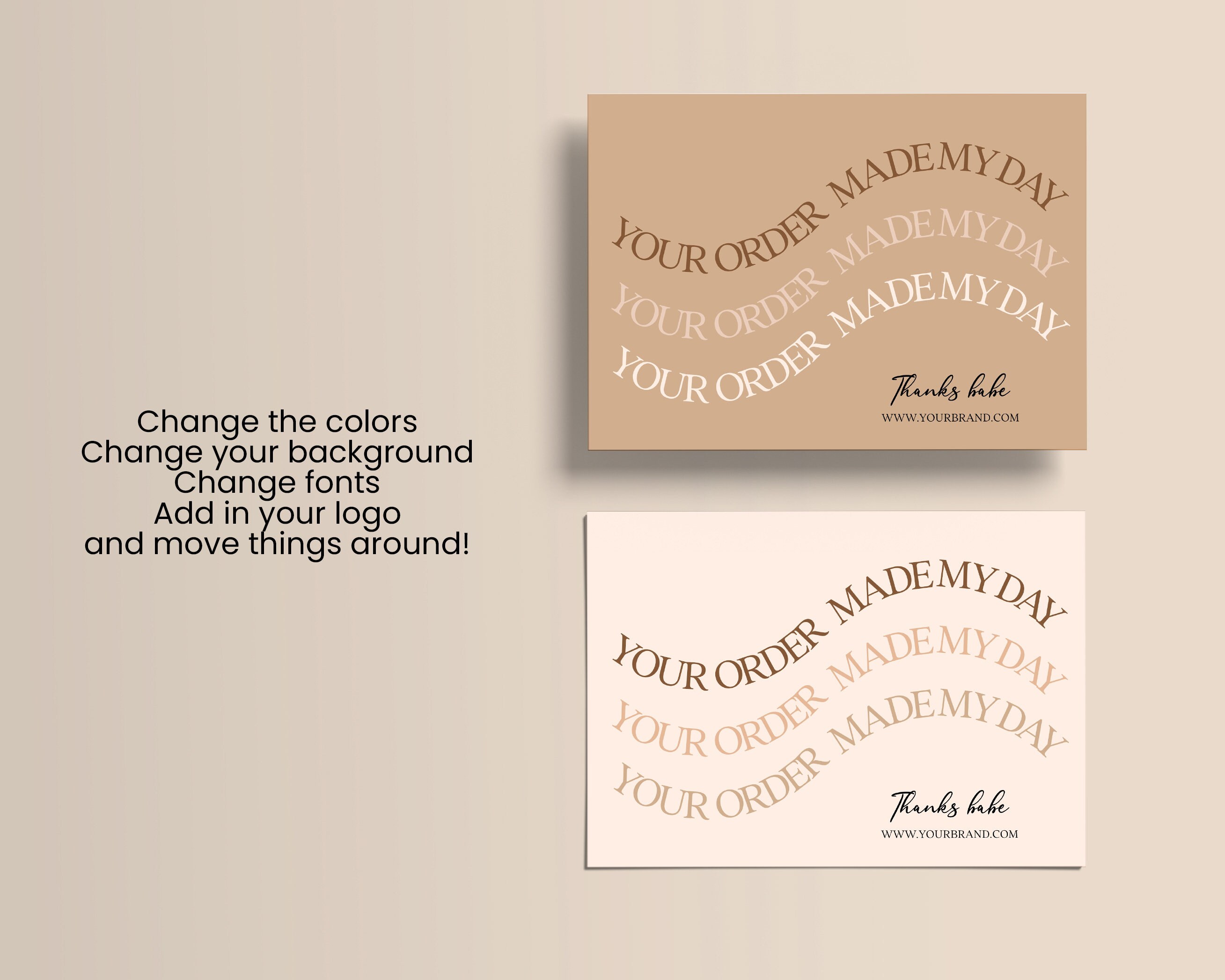 BOHO Branded Packaging Templates Editable Template Bundle | Etsy