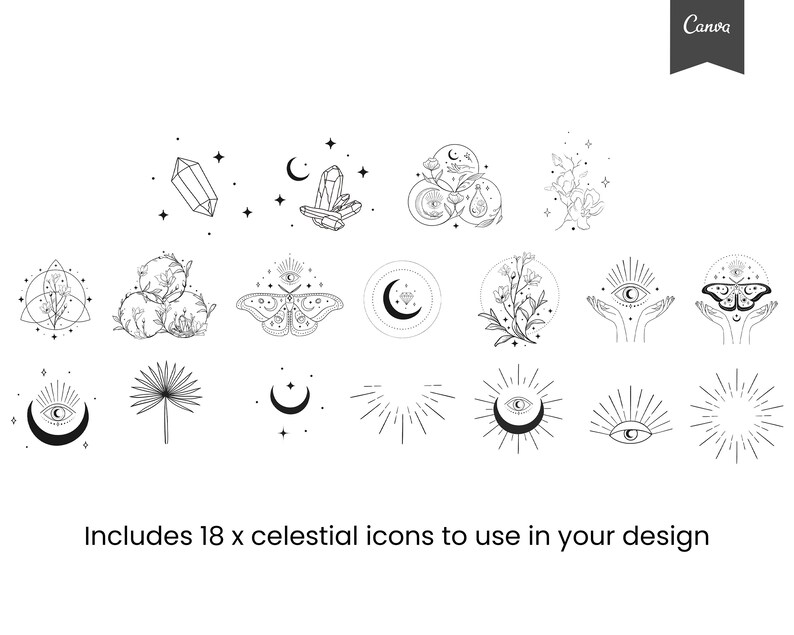 CELESTIAL Editable Skin Care Label APOTHECARY Label Custom - Etsy