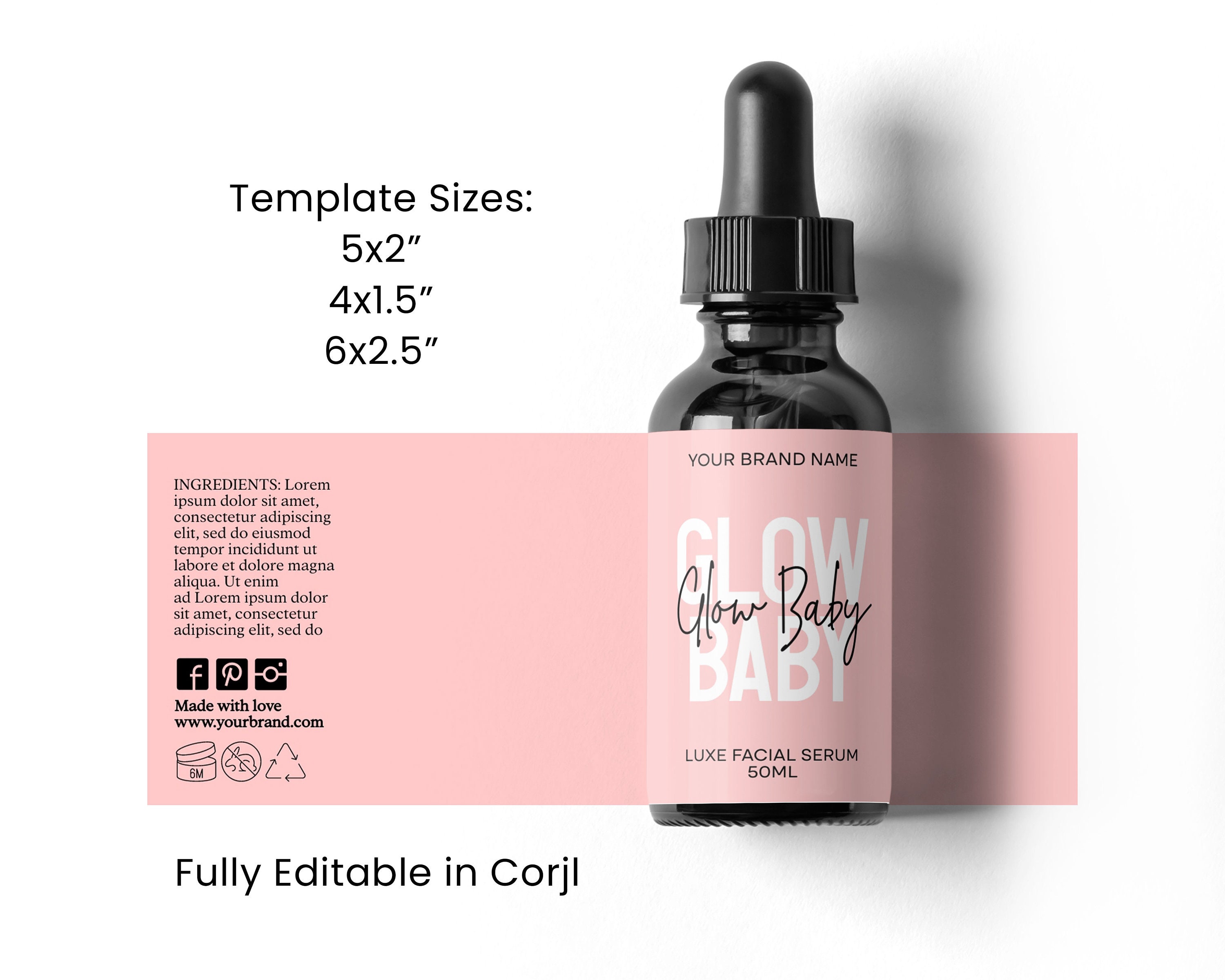 Editable Dropper Bottle Template DIY Editable Dropper Bottle | Etsy