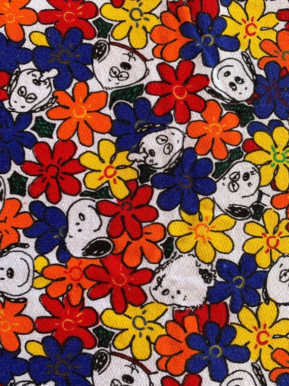 Peanuts Print Fabric - Etsy