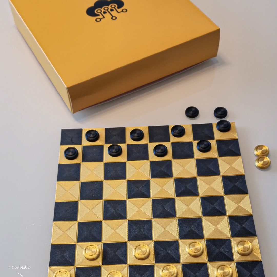 Complete Game of Checkers/mill With Board and 20 Pieces Made - Etsy