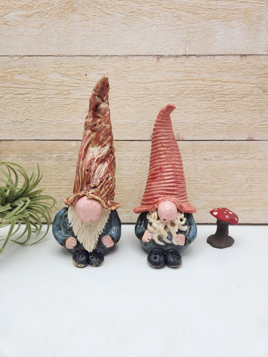 Gnome Couple Lovers Fairy Garden Gnomes Figurine Ring Holder Gnome Home ...