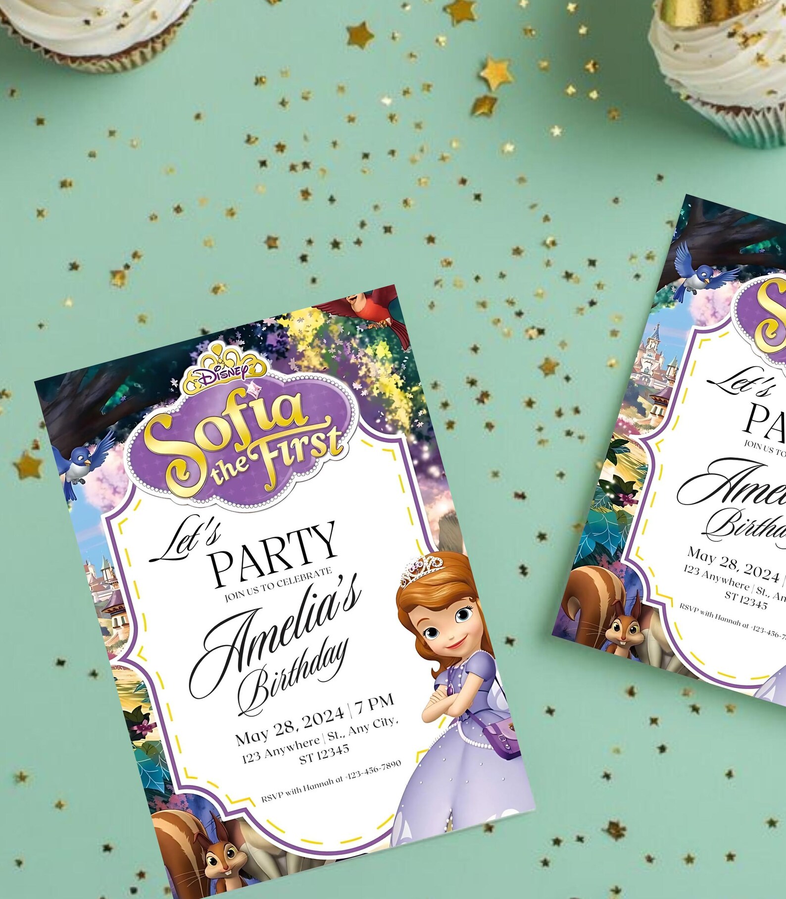 Sofia the First Party Invitation, Princess Sofia Birthday Invitation ...