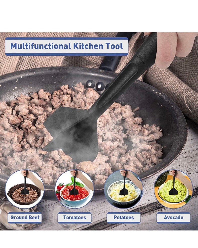 Meat Chopper, Hamburger Chopper, Premium Heat Nylon Resistant Meat ...