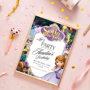 Sofia the First Party Invitation, Princess Sofia Birthday Invitation ...