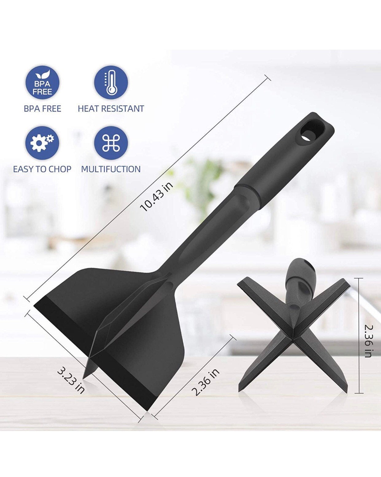 Meat Chopper, Hamburger Chopper, Premium Heat Nylon Resistant Meat ...