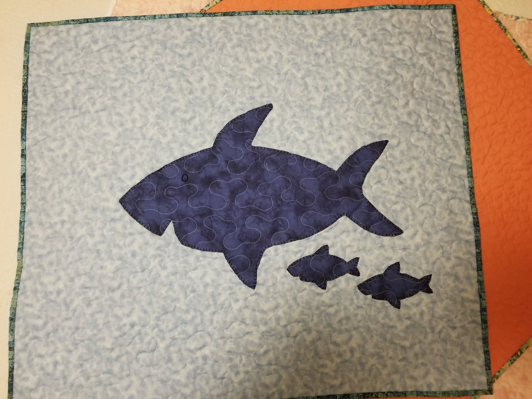 Shark Baby Quilt Child Quilt Toddler Bedroom Decor - Etsy