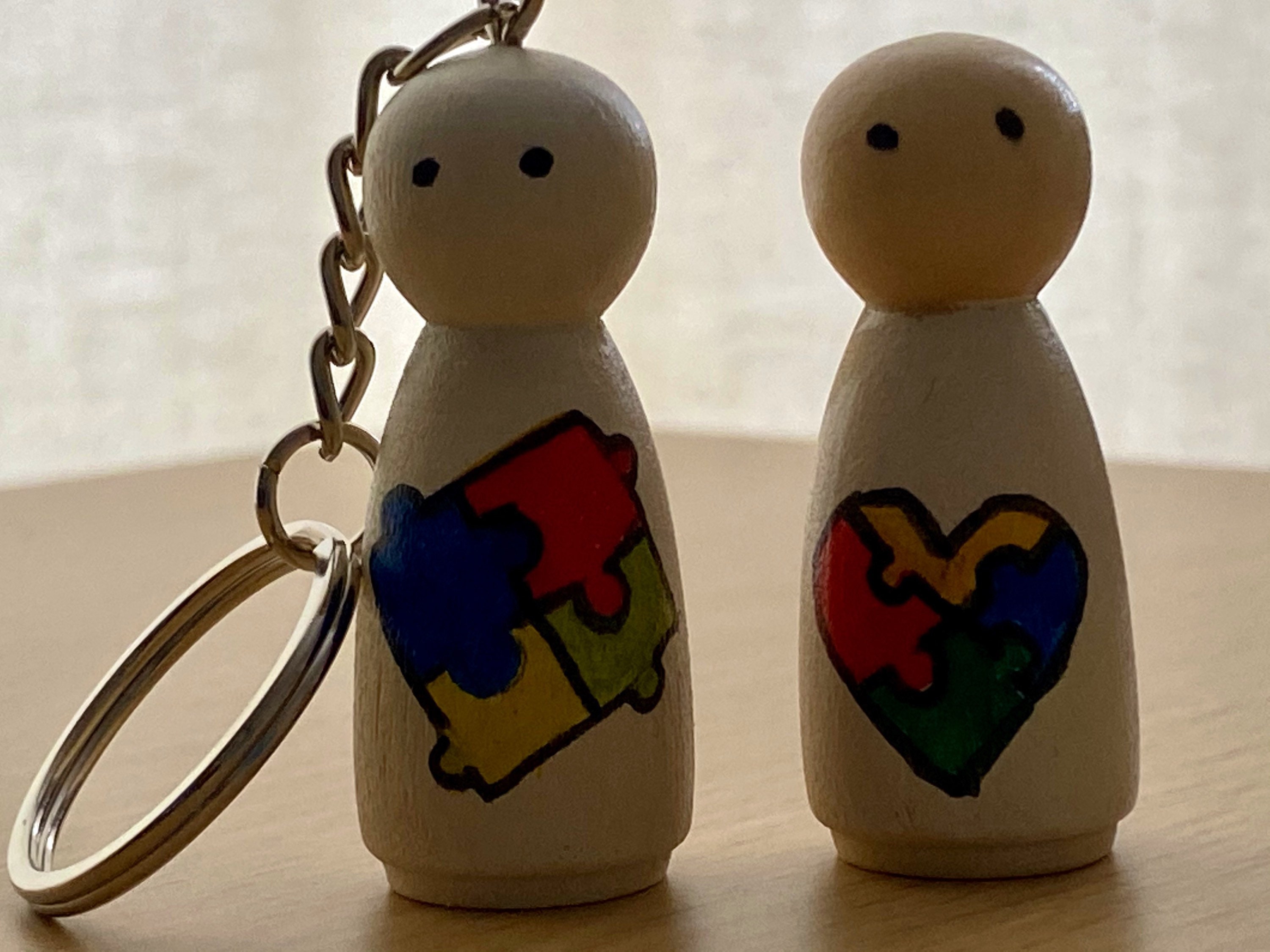 Autism Awareness Peg Doll/keychain - Etsy UK
