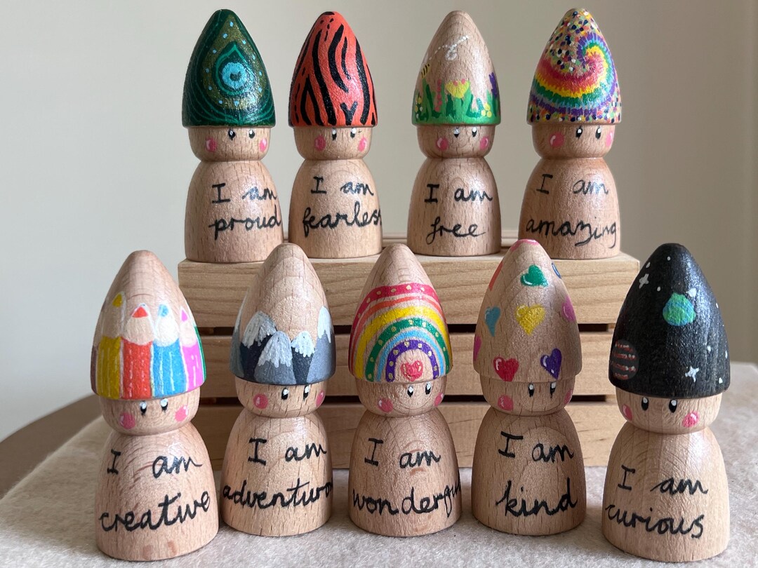 Positive Affirmation Peg Dolls - Etsy