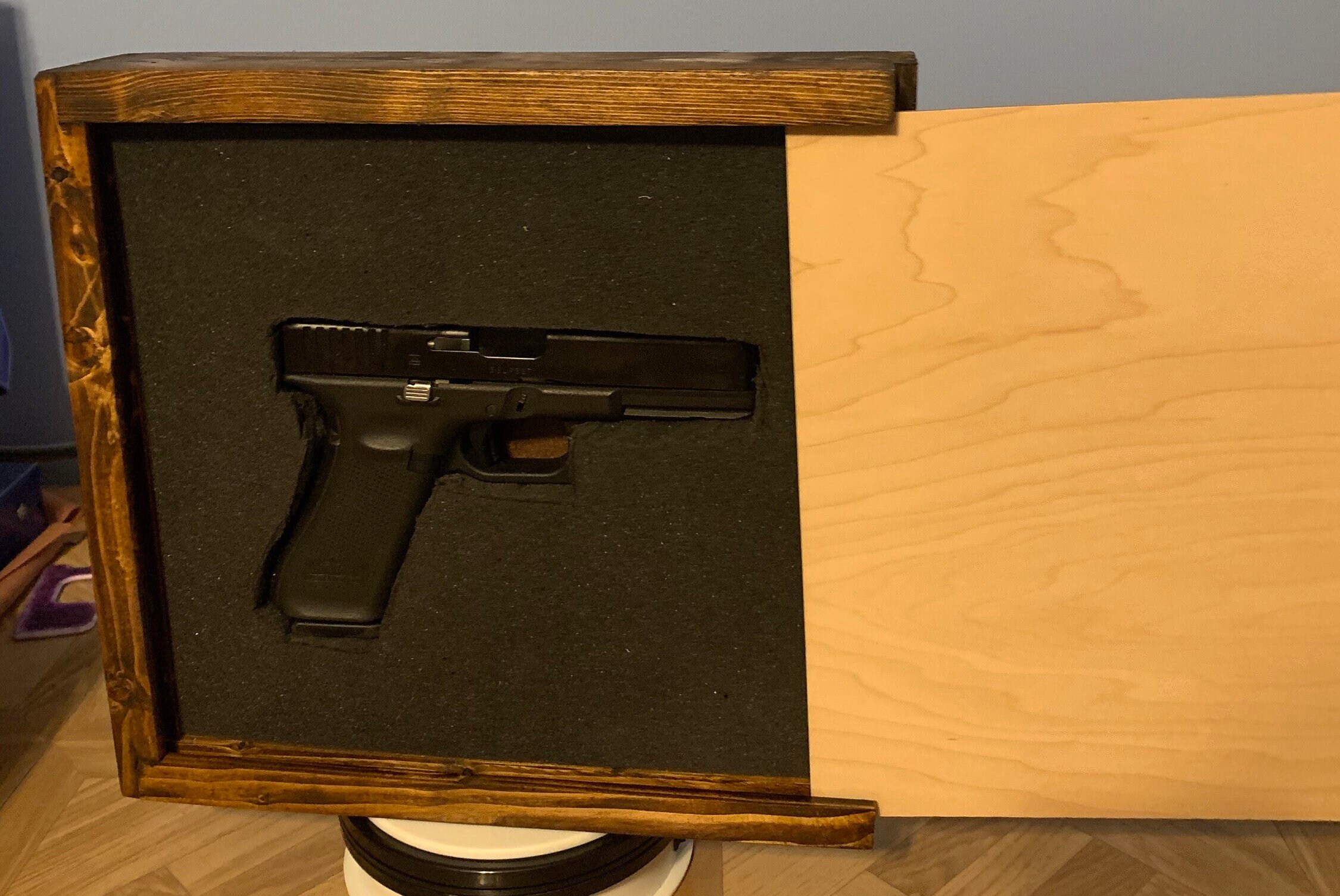 Made to Order with your Photo wall mounted Hidden Gun Storage | Etsy