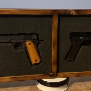 Large Double Image Shadow box with Gun Concealment area with | Etsy