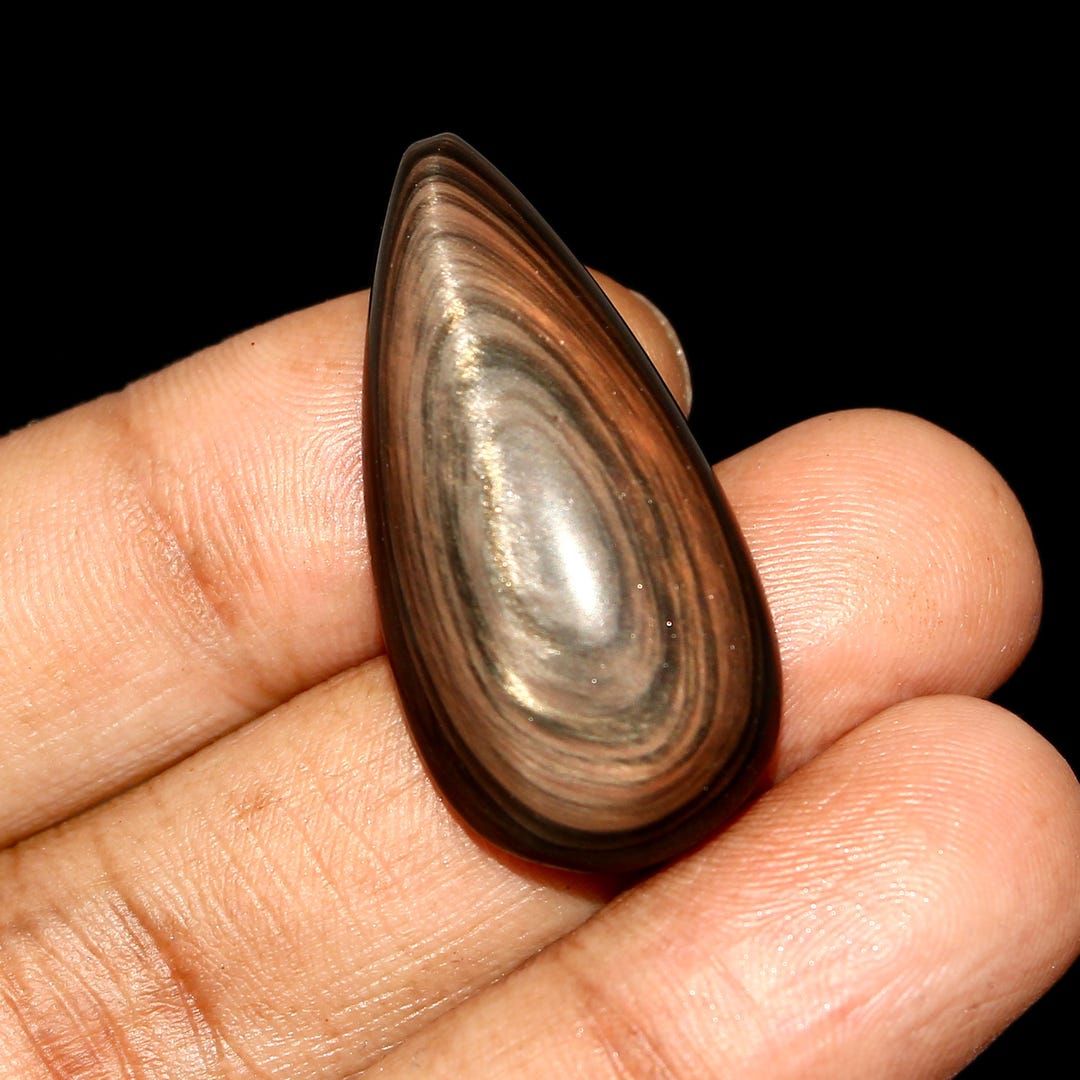 Golden Obsidian Eye Cabochon Pear Shape Cabochon for Jewellery Making ...