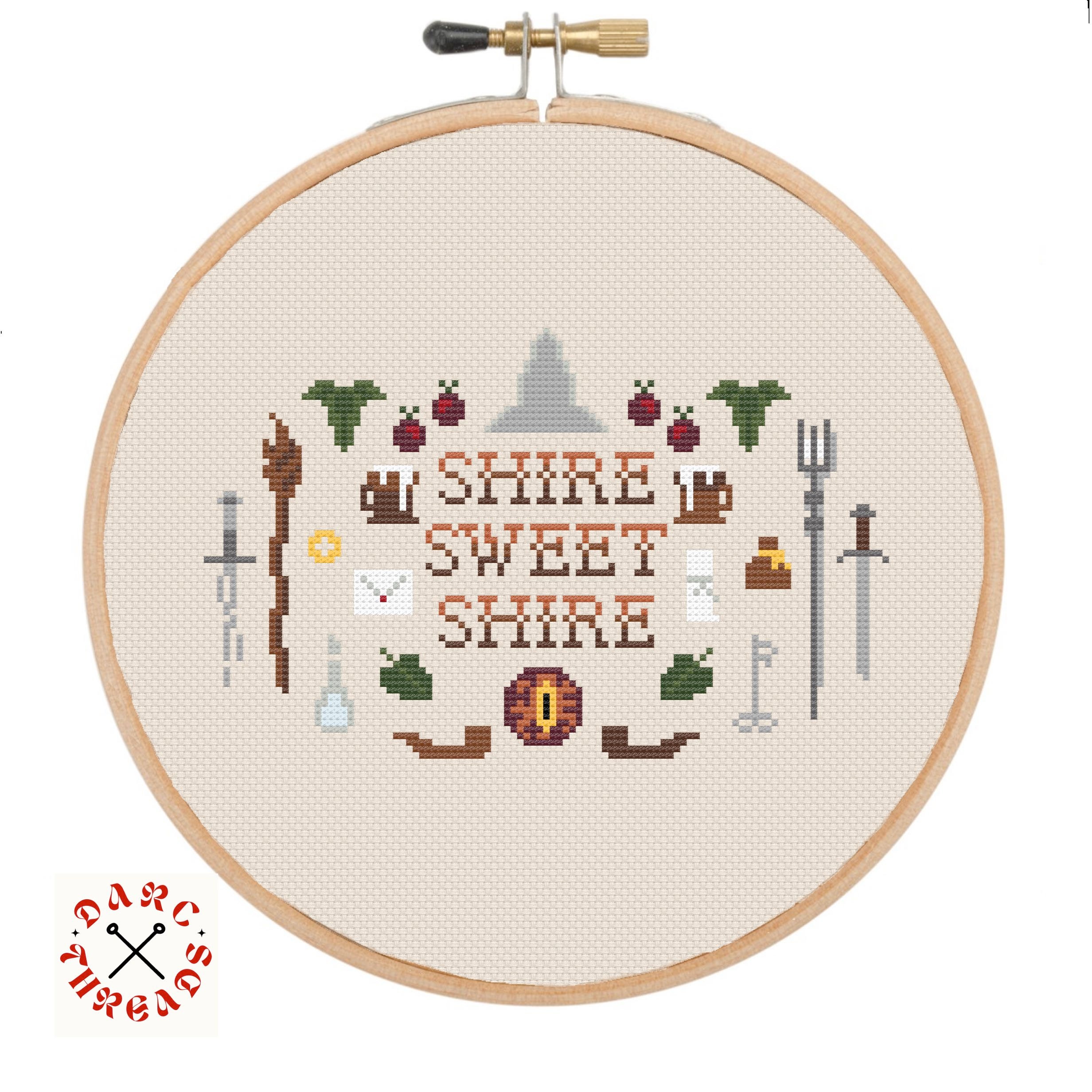 Lotr Shire Sweet Shire Cross Stitch, Pdf Pattern, Printable. - Etsy