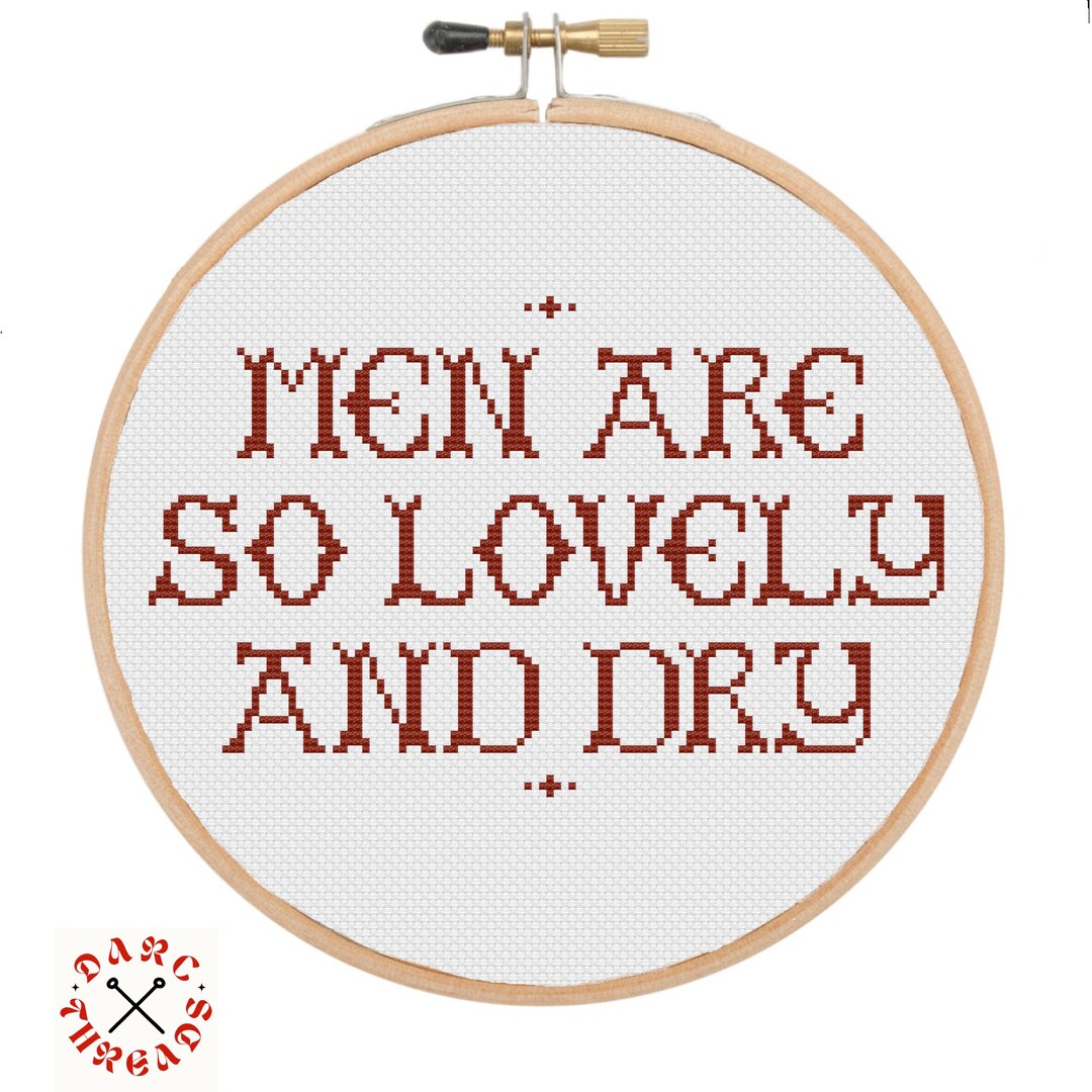 Saltburn Men Are so Lovely and Dry, Cross Stitch PDF Pattern Printable ...