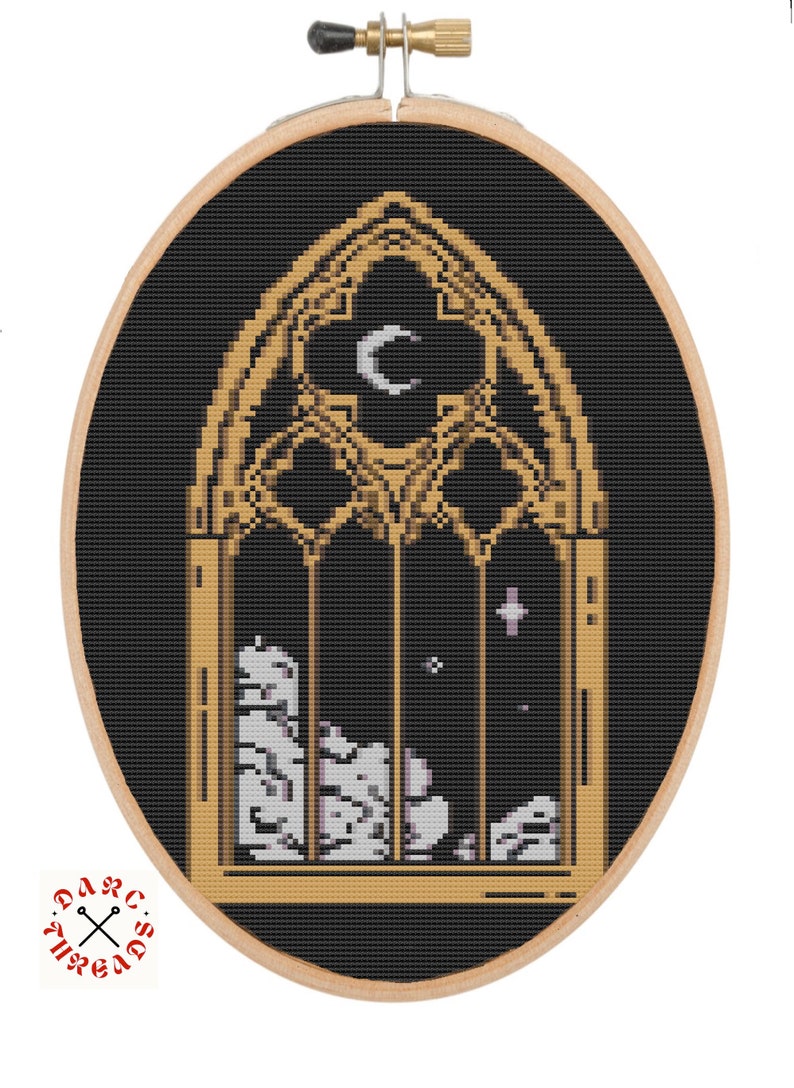 Gothic Window Cross Stitch Pattern Pdf - Etsy