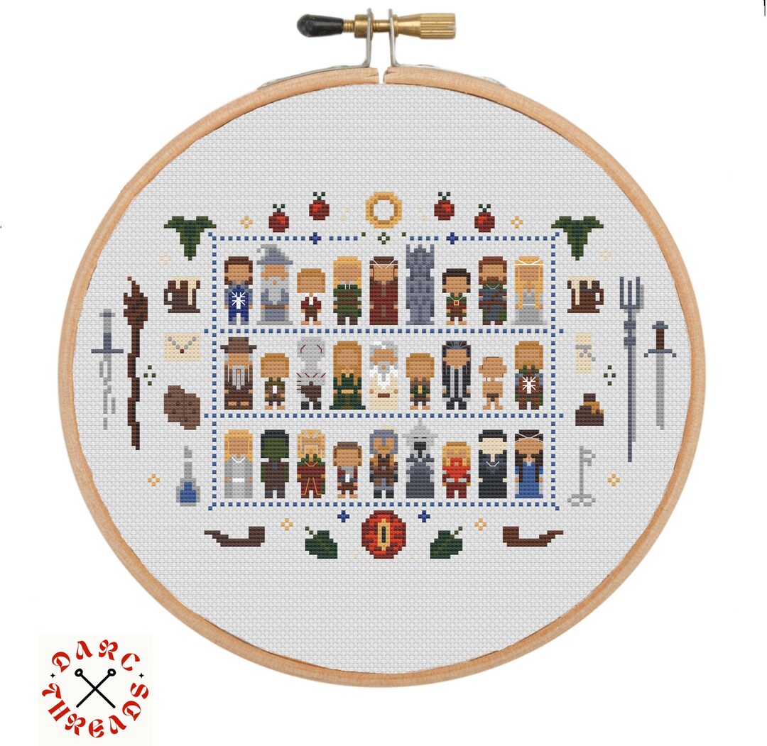 LOTR Characters Cross Stitch, Pdf Pattern, Printable. - Etsy